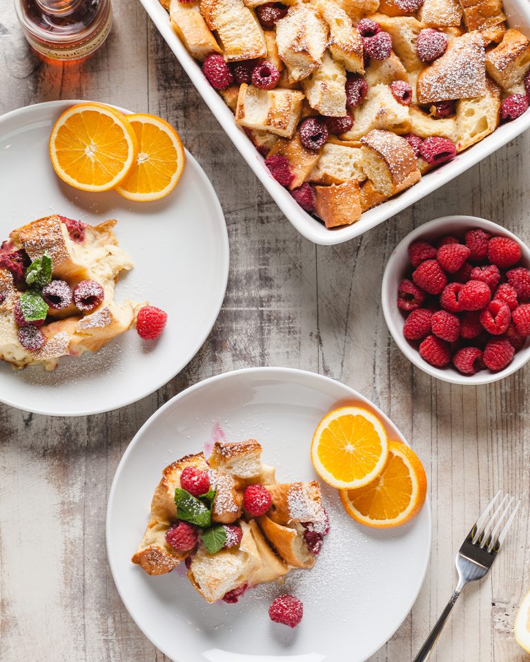 Baked Lemon Raspberry French Toast