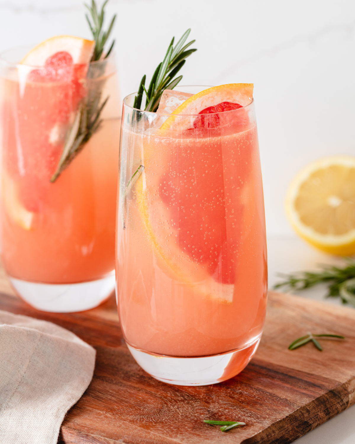 Sparkling Grapefruit Vanilla Mocktail