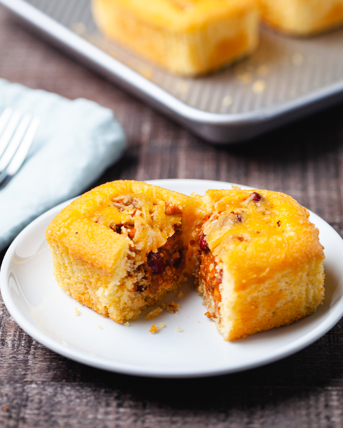 Chili Stuffed Cornbread