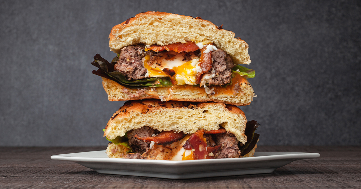 Egg in a Hole Burger