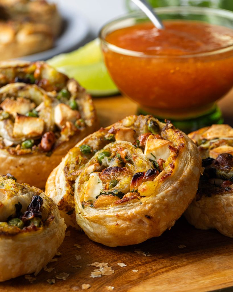 Puff Pastry Samosa Pinwheels