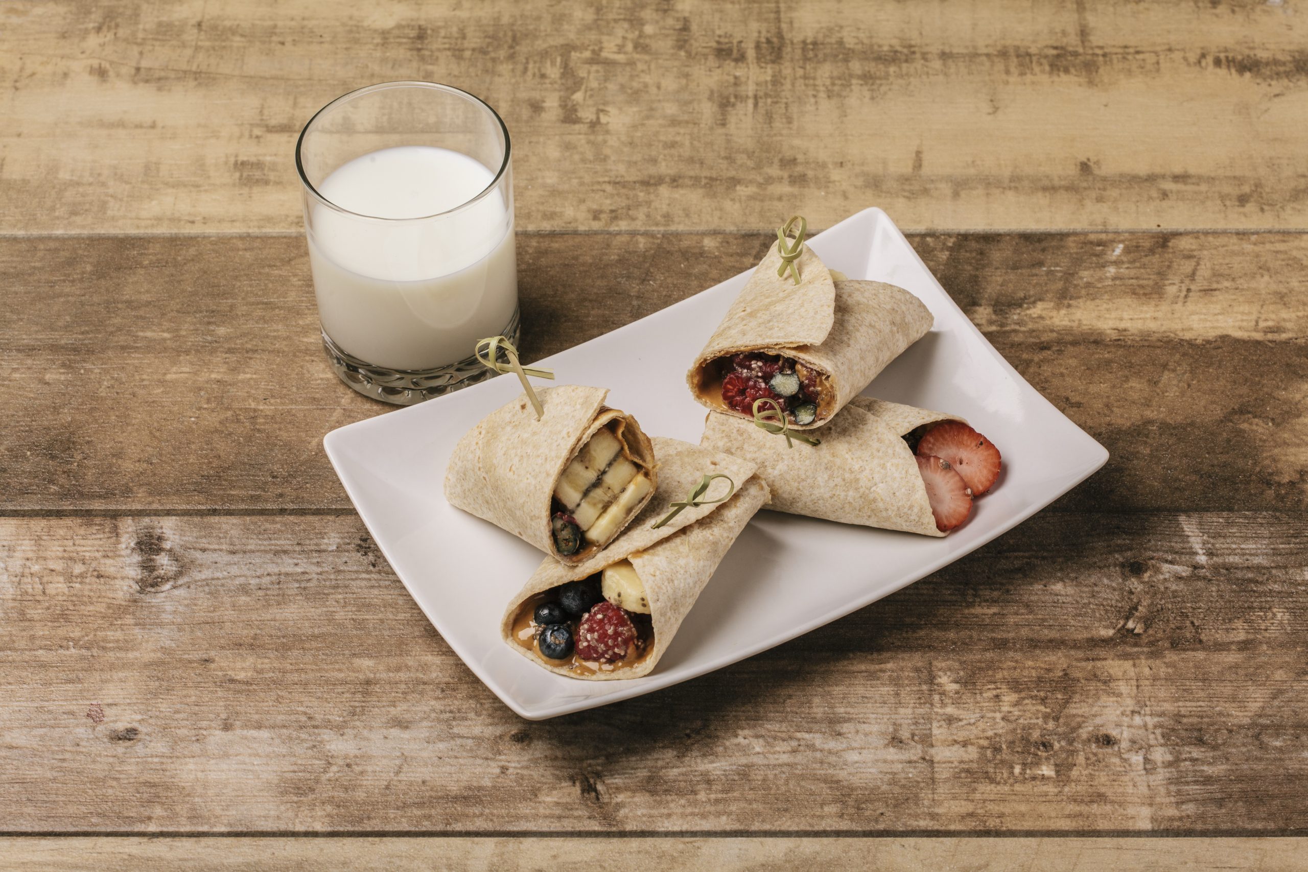 Peanut Butter & Berry Burritos