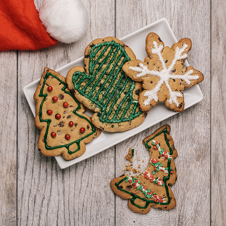Chocolate Chip Holiday Cutouts